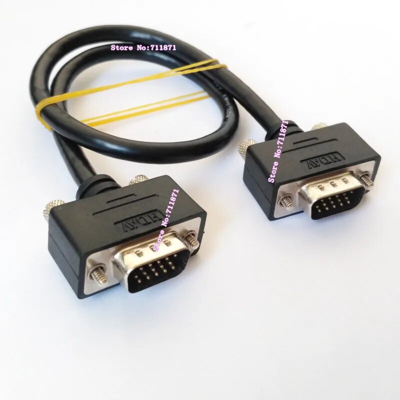 Металлический винт 15P 15Pin VGA D-sub кабель Линия 40 см короткий Штекер D-sub VGA кабель из чистой меди штекер-штекер DB15 Кабель VGA D-Sub