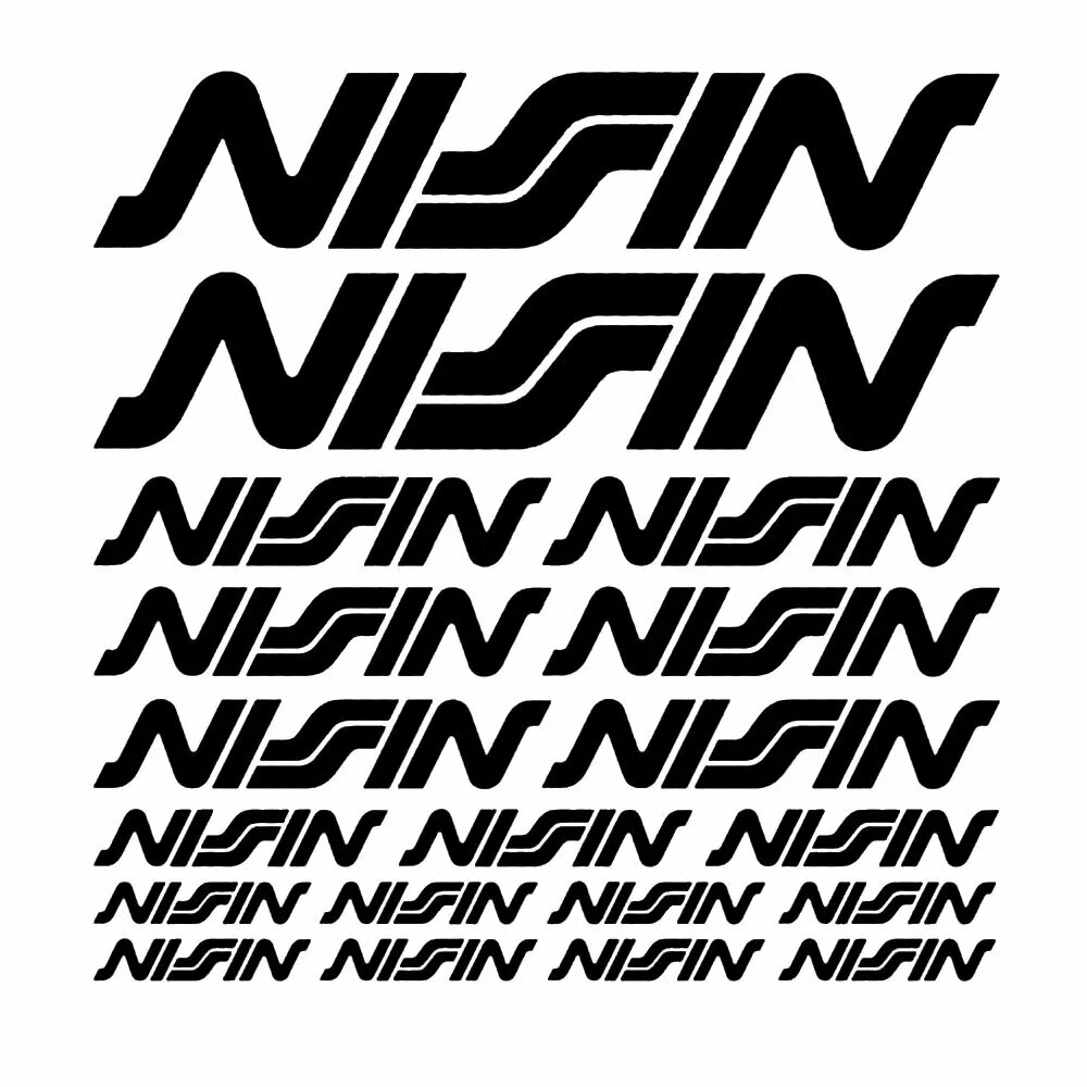Наклейка Nissin черная для мотоцикла 19x