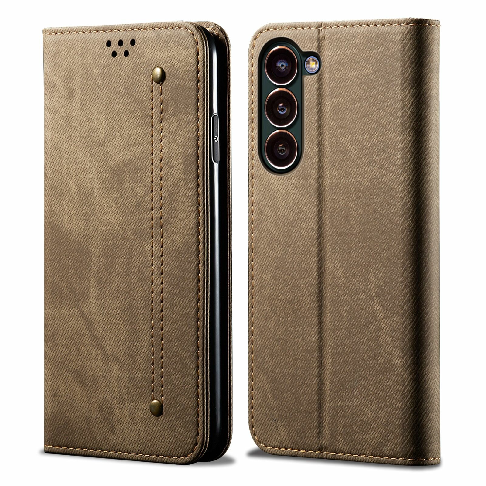 ESEBLE Кожаный чехол для Samsung Galaxy S23 (Самсунг галакси с 23) / Защитный чехол книжка с визитницей из экокожи