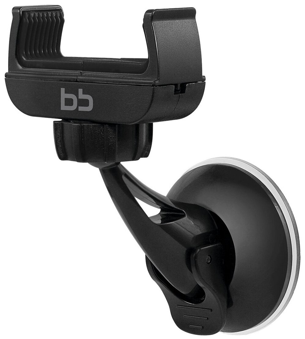Держатель для телефона 3,5-6, поворотный, стекло/панель, раздвижн кроншт, присоска, черн, 002-001 BB