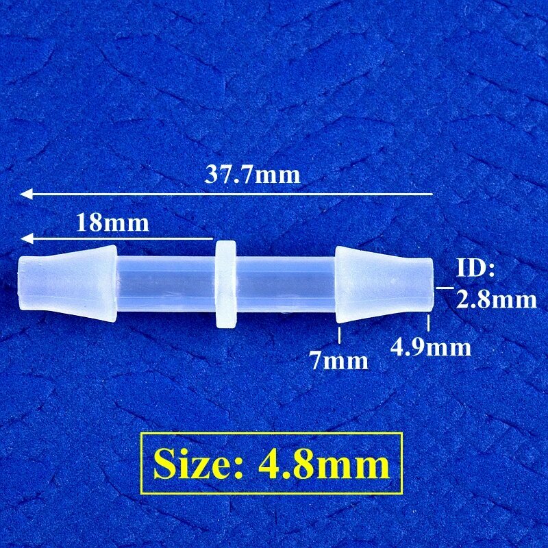 СgooHan прямые соединители для шланга из ПП 5-200 шт Синий, 4.8x4.8mm, 20 Pieces
