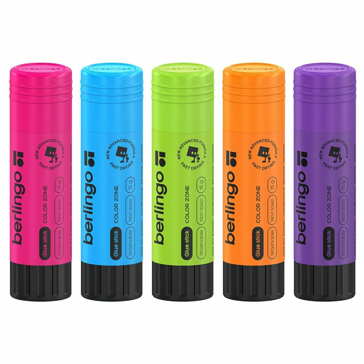 Клей-карандаш Berlingo Color Zone, 15г, ПВП (FPp_15016), 24шт.