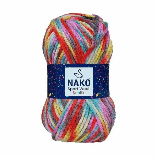 Пряжа Nako Sport wool senlik цвет 87736 (100г/120м, упаковка 5 мотков)