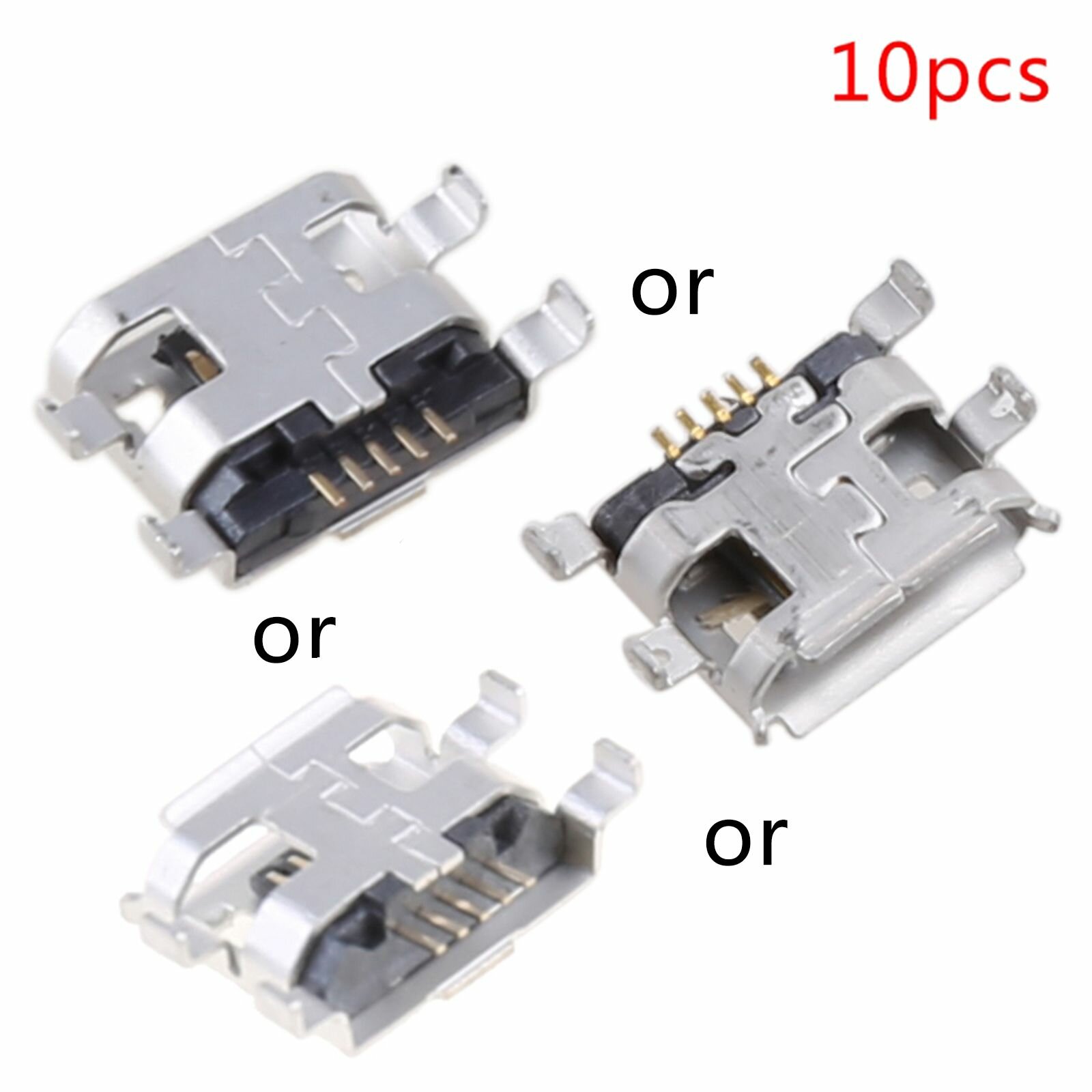 10 шт. разъем Micro USB типа B, 5 контактов, 0,72 мм, для телефона, планшета, ча