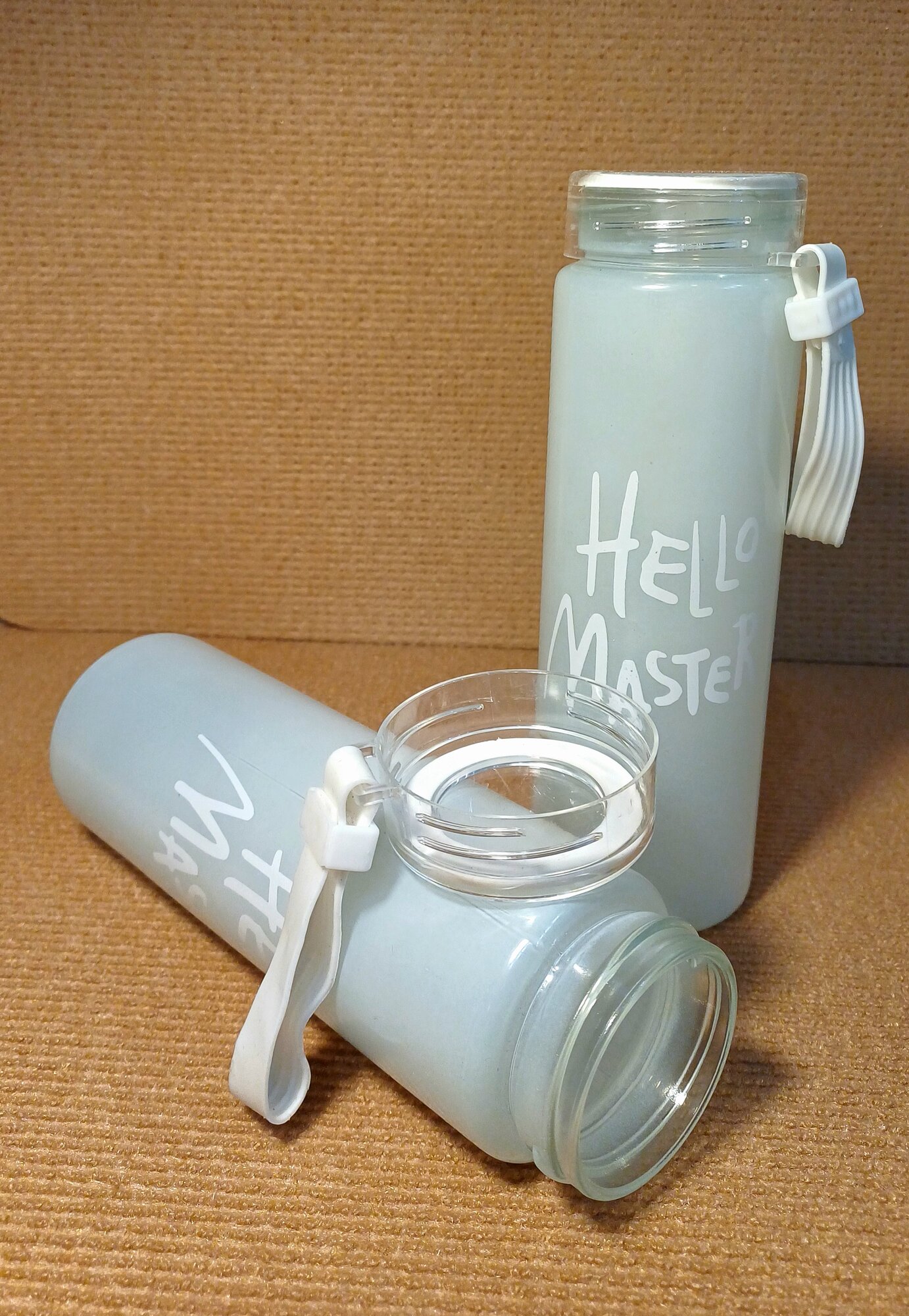 Бутылка для напитков, стеклянная, 0,480 мл, белый цвет. Есть разные цвета!