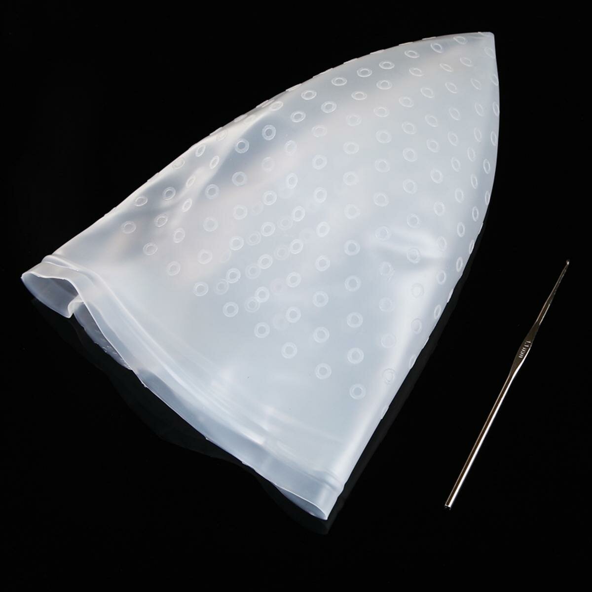 Monja Professional Salon Многоразовая краска для мелирования, матирование, типпинг-шапочка для окрашивания волос с металлическим крючком, силиконовые шапочки, инструмент для укладки волос - белый