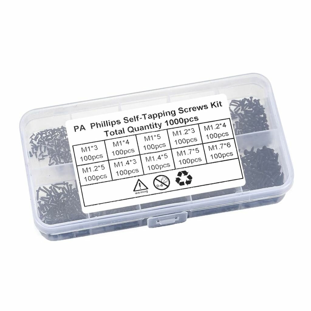1 коробка из 1000шт набора саморезов с поперечной головкой M1 M1.7