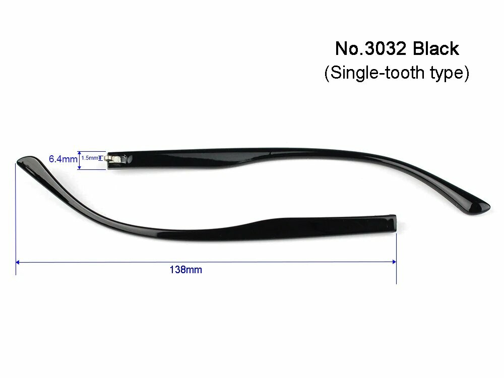 Дужки для очков Mod.3032 Black, 138mm