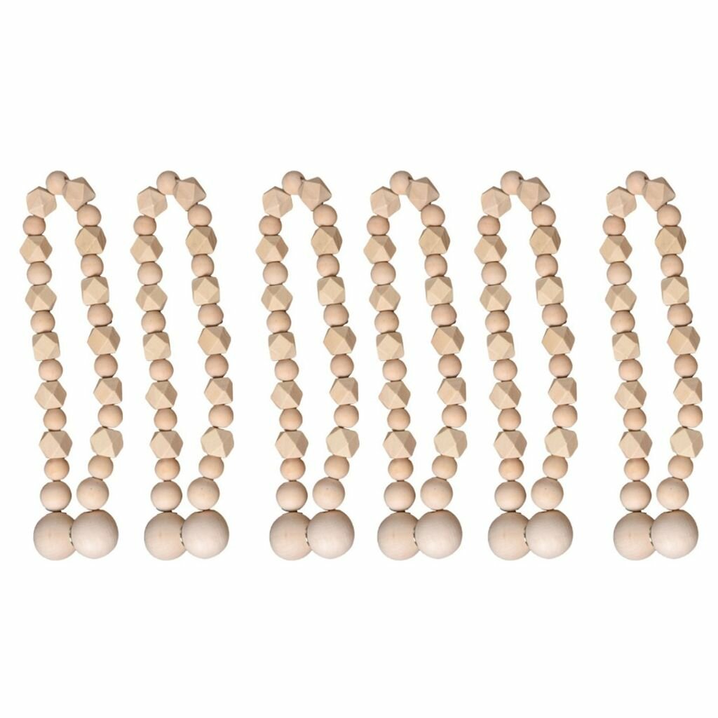 6 шт, деревянные бусины, магнитные зажимы для штор в скандинавском стиле - Стиль A