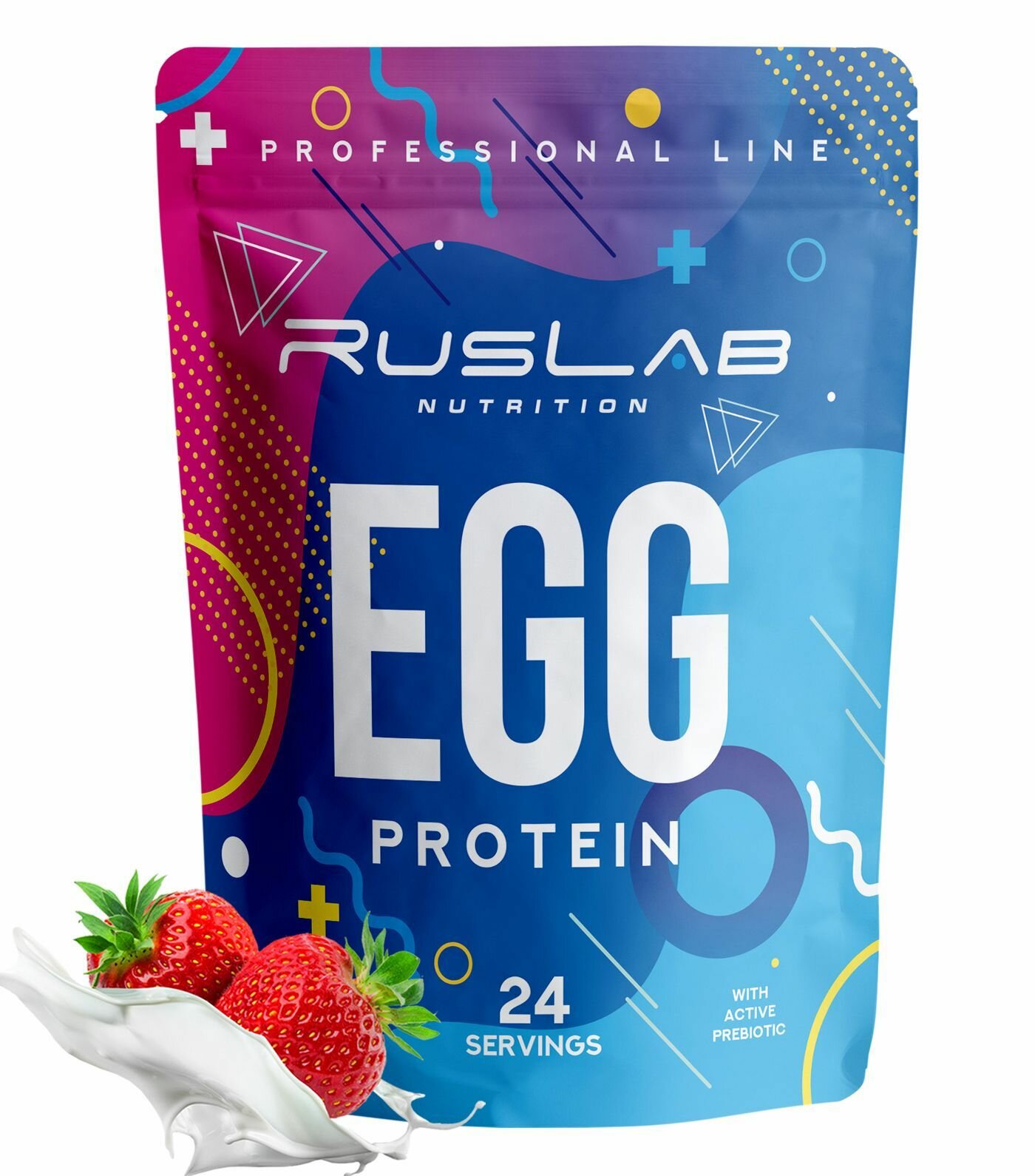 Яичный протеин EGG PROTEIN (720 гр), вкус клубника со сливками
