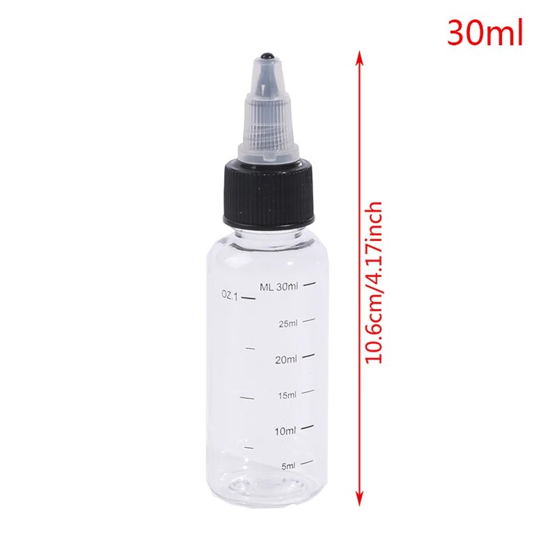 Прозрачные пластиковые бутылочки-капельницы для чернил 30-250 мл 30ml