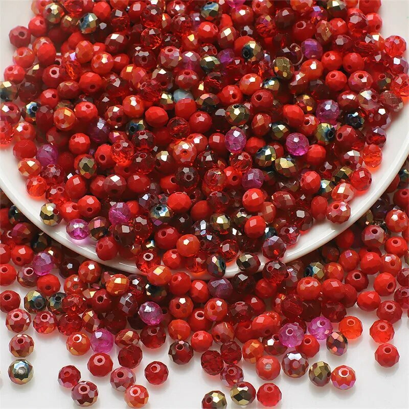 Стеклянные граненые бусины 4/6/8 мм 6mm about100pcs, 5