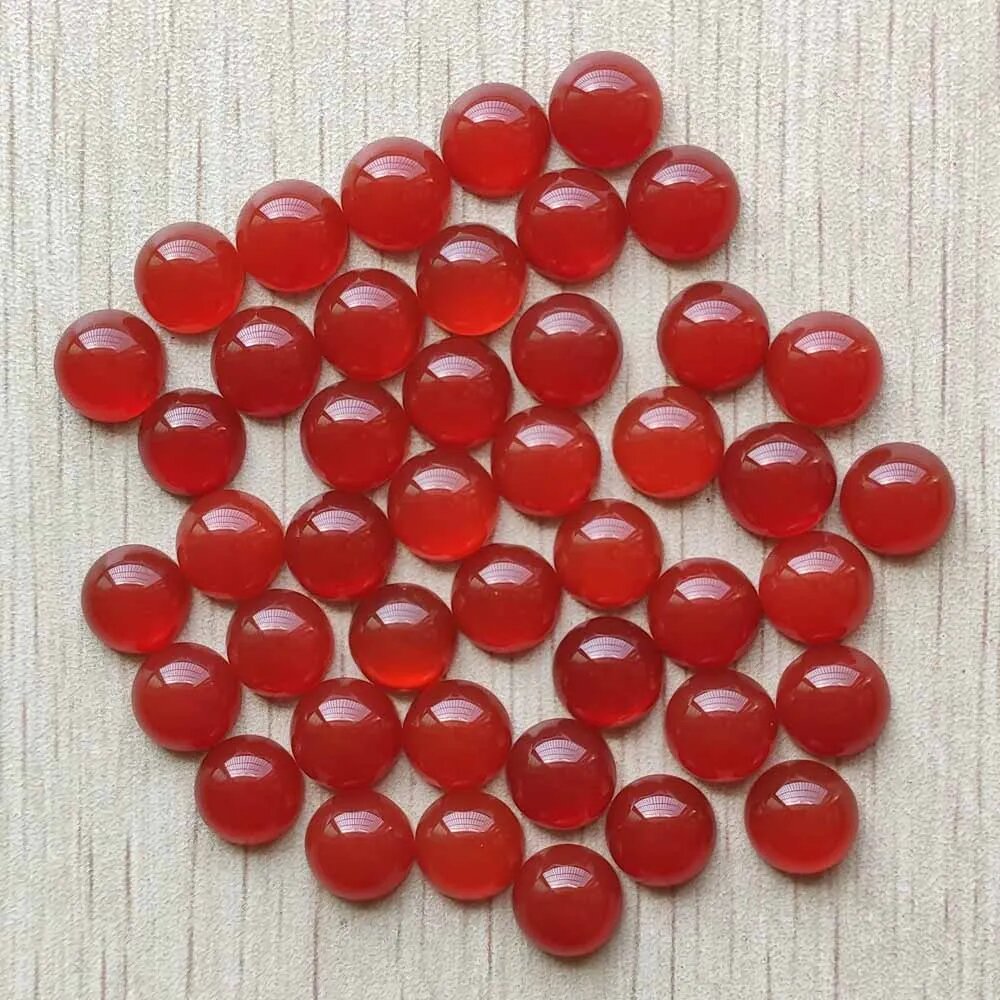Бусины из оникса красного цвета, 10 мм, 50 шт.