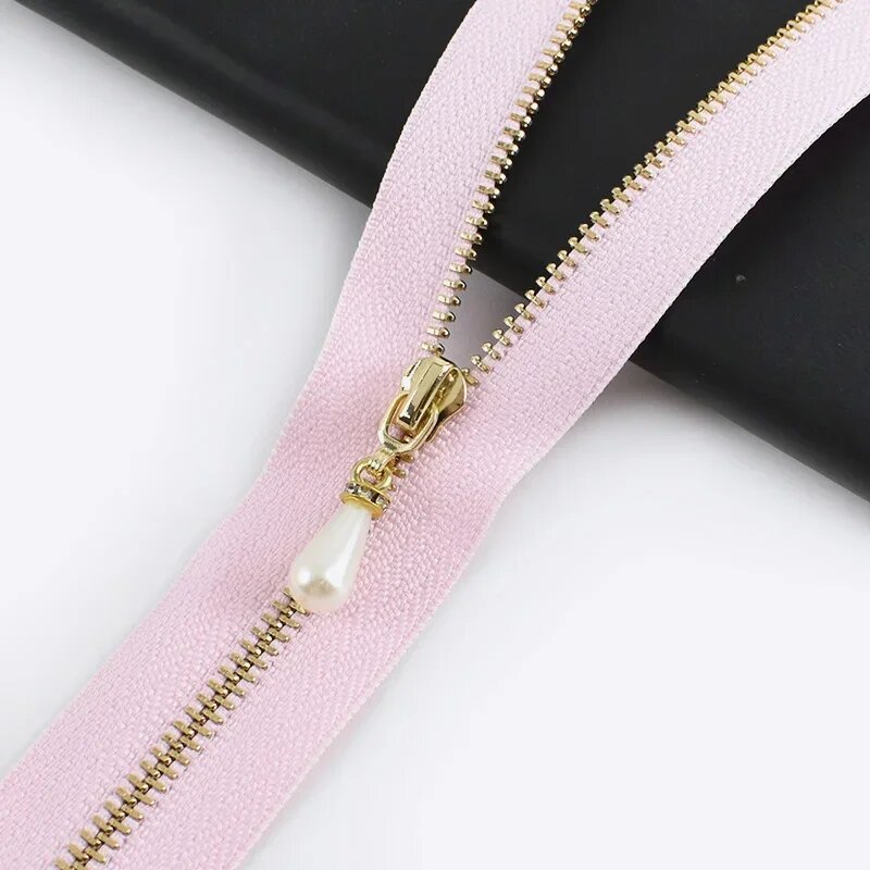 Металлические молнии Meetee 3 шт, 15-70 см Розовый, PinkGold, CloseEnd-No3-18cm