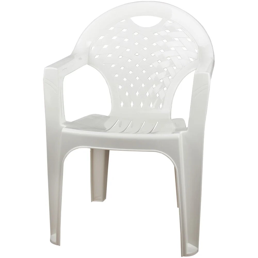 Кресло ЗПИ «Альтернатива» белый М2608, пластик, для приятного времяпрепровождения в саду