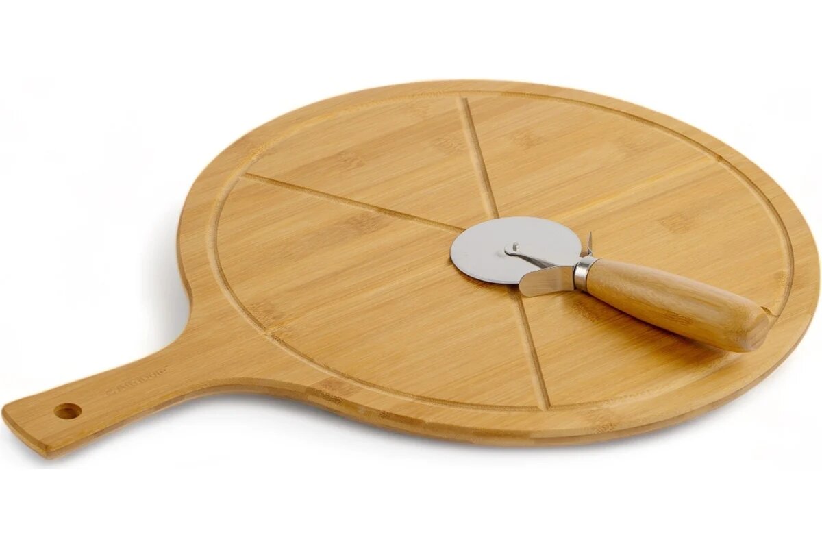 PIZZAIOLO Набордоска для пиццы 35 см и нож для пиццы AGP035, 2 предмета в комплекте