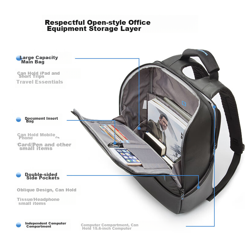 Рюкзак Samsonite Business Commute Backpack, Large Capacity Laptop Bag, 16-Inch Unisex Backpack, Fashionable Travel Bag, New Year Gift