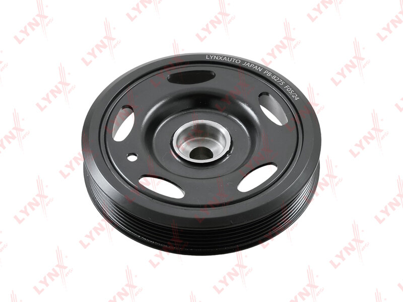 Шкив коленвала LYNXauto PB-8275. Для CHEVROLET Шевролет Aveo(Авео) 1.2-1.4 11>/Cruze(Круз) 1.4 12>/Orlando(Орландо) 1.4 12-, OPEL Опель Astra(Астра) J