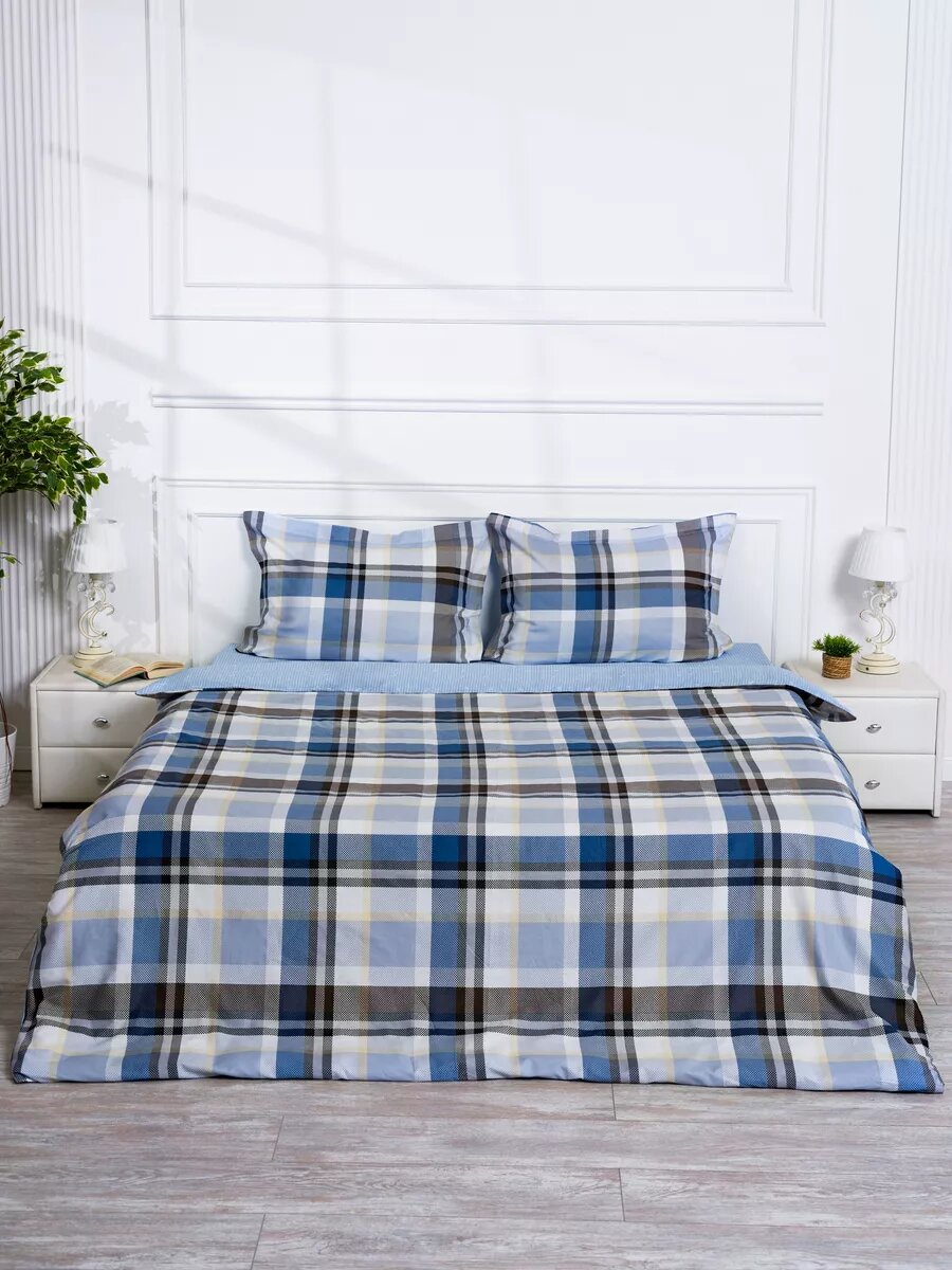 Постельное бельё SANPA HOME COMFORT, сатин, евро, комплект, 4 предмета — фото 1