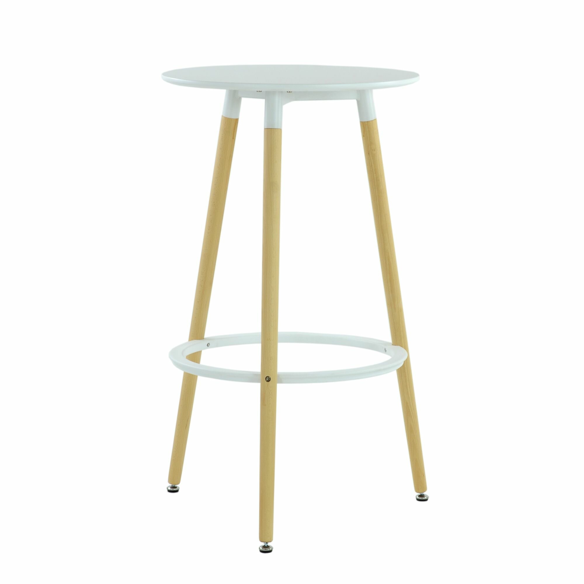 Стол T-11 STOOL MARKET белый, дерево, круглая столешница, ножки