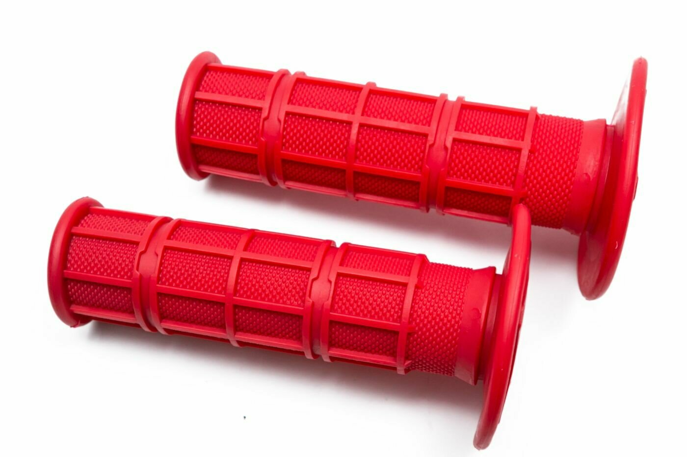 Ручки руля (грипсы) JMC Logo красные на мотоцикл, питбайк, эндуро.