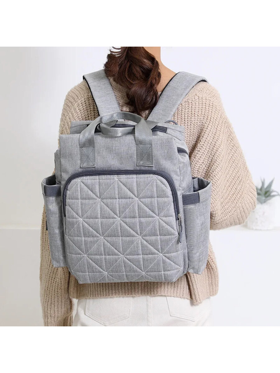 Рюкзак-сумка Picano серый / рюкзак на коляску / рюкзак для мамы / женский рюкзак, 350х310х130 мм