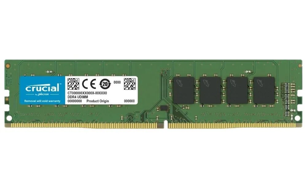 Оперативная память Crucial, DDR4, 16GB (1x16 GB), 3200 MHz, CL22, UDIMM