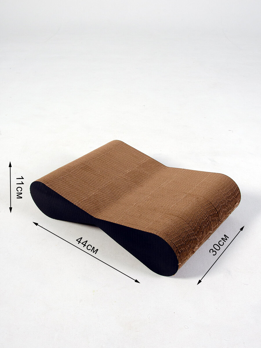 Когтеточка Samandcat, картонная, лежанка, угловая, черная, 44 см х 30 см