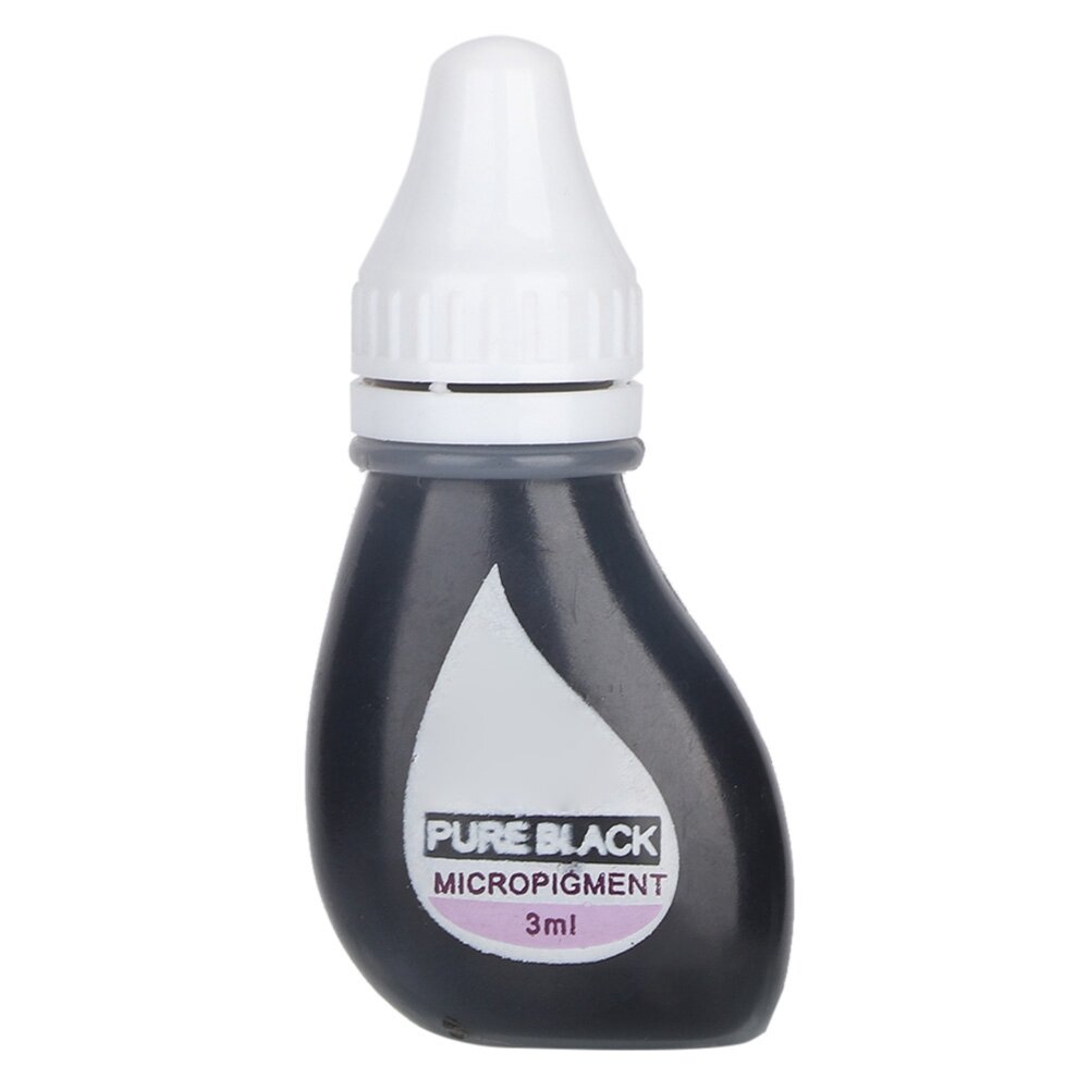 Натуральные растительные чернила для татуировки, полуперманентные чернила для губ, бровей, подводка для глаз, пигмент, долговечные чернила, черные