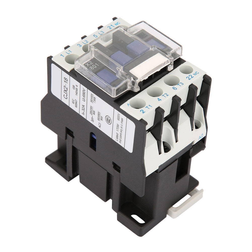 CJX2-1801 Contactor, AC Contactor Normally Closed Stable Connection Strong Conductivity Industrial for Power Applications Distribution