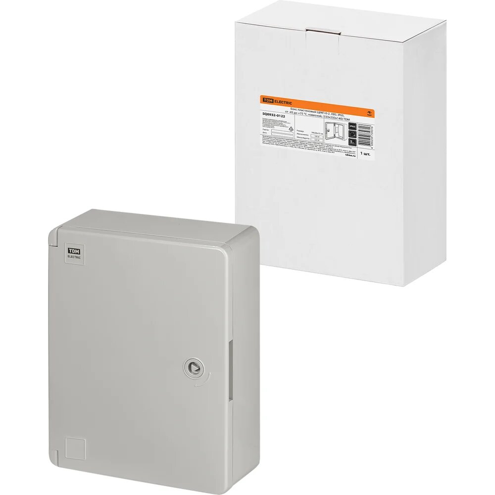 TDM ELECTRIC Щиток электрический бокс пластиковый ЩМП-0-2, ABS, IP65, от -45 до +75 °С, навесной, (330x250x140) SQ0932-0122
