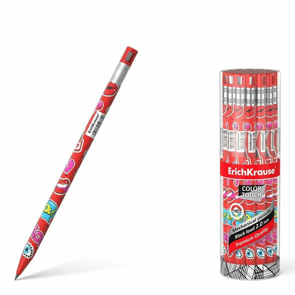 Карандаш механический Erich Krause ColorTouch Sweet Love 2.0 мм, с точилкой (50764)
