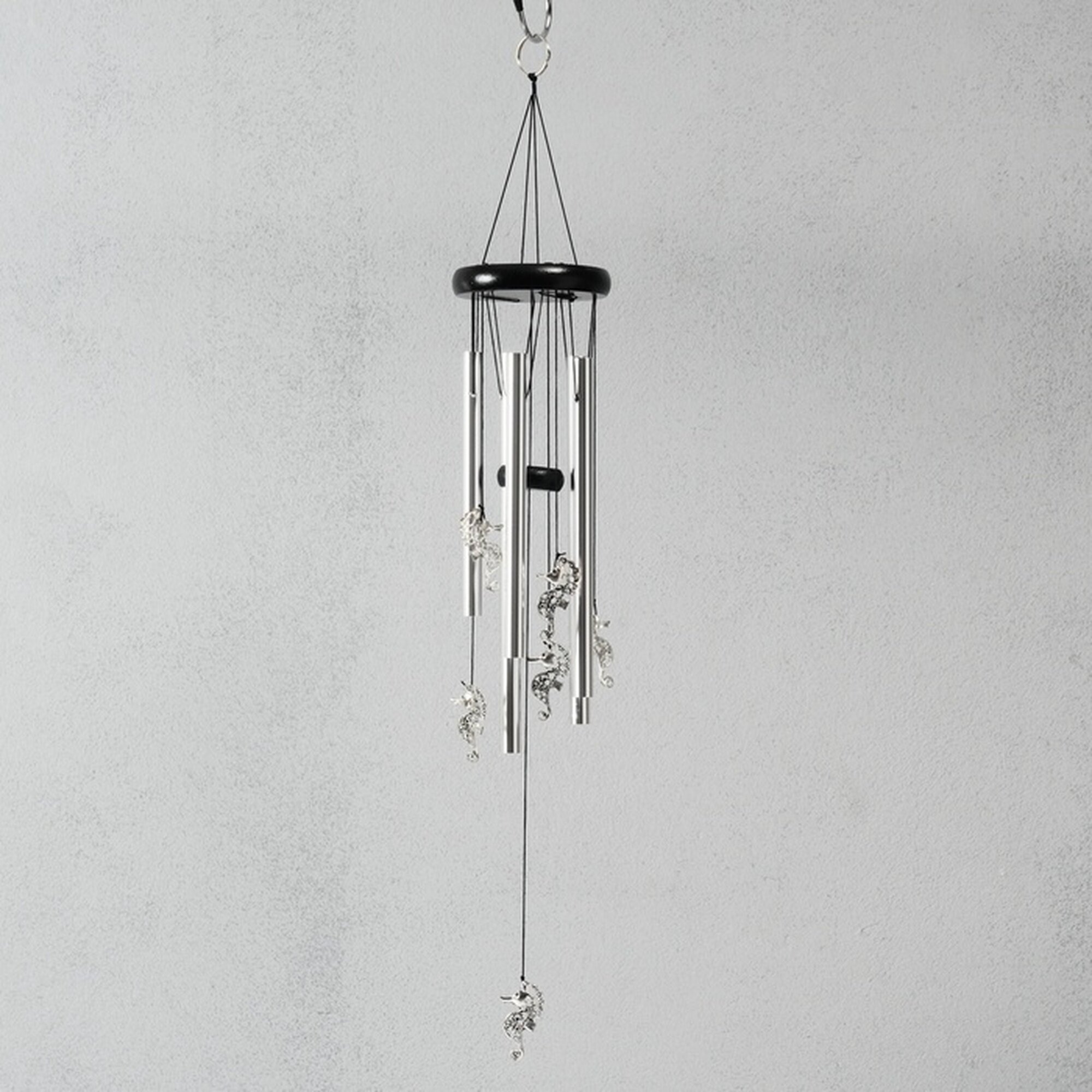 Музыка ветра Сима-ленд "Морские коньки", 60см, серебристо-черная