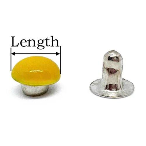 Латунные круглые куполообразные заклепки Желтый, 5mm-30Set, Желтый, Yellow