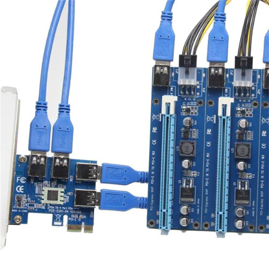 Горячая карта Pci Express Riser Card Pci-E От 1X До 16X от 1 до 4 Множителей слотов Pcie Usb 3.0