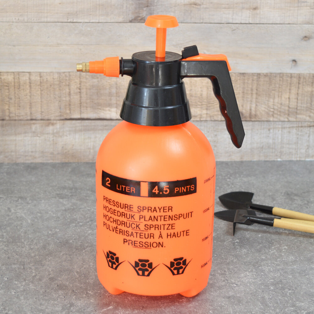 Опрыскиватель помповый 2л, пластик, оранжевый/черный, мелкодисперсное распыление