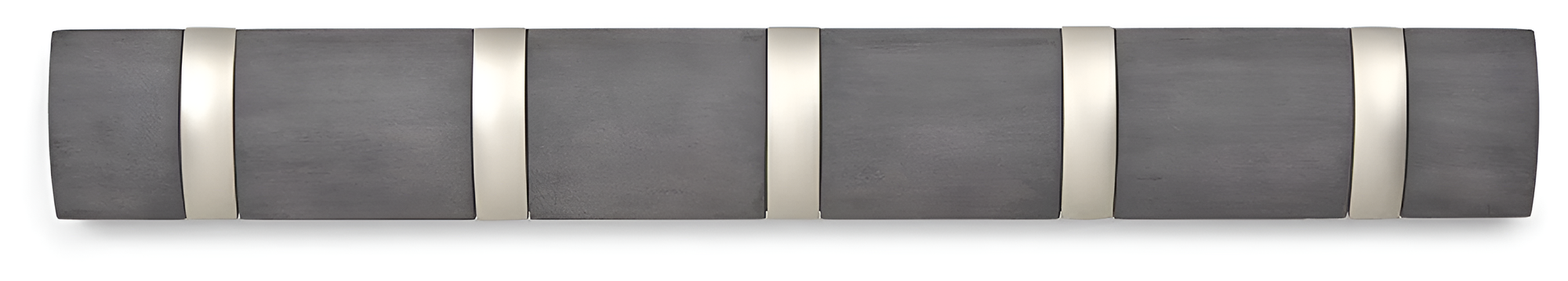 Вешалка Umbra Flip настенная горизонтальная, 5 крючков, дерево/никель