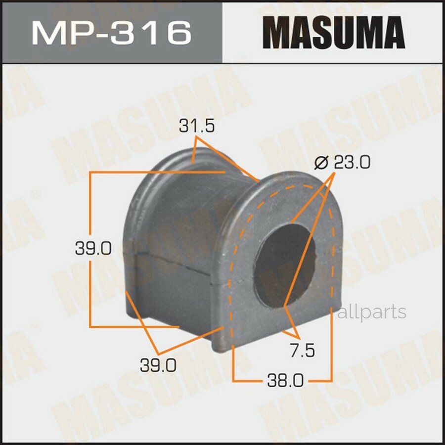 MASUMA MP-316 Втулка стабилизатора пер./задн.