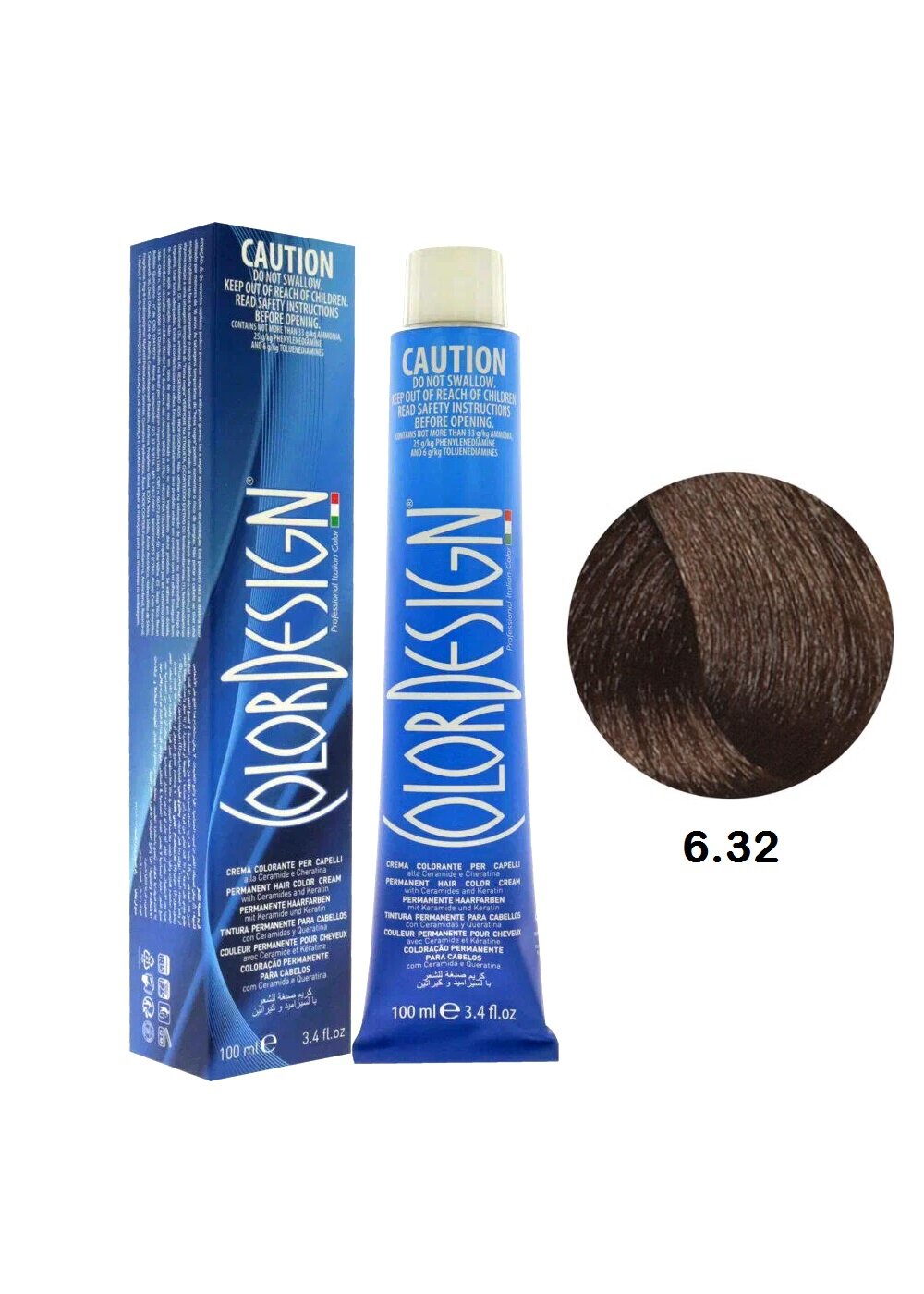 Colordesign Колор Дизайн Стойкая краска для волос 100 мл - Colordesign 6,32