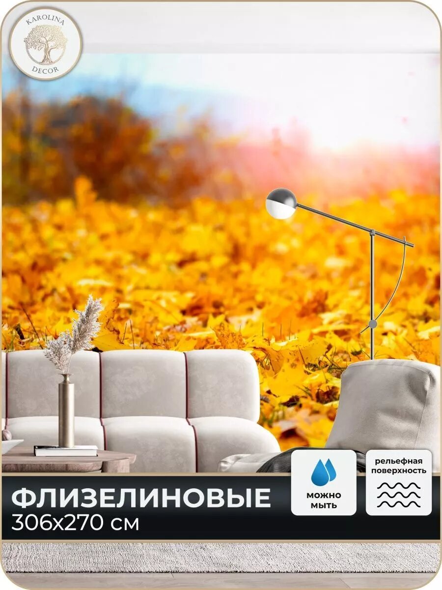 Фотообои Осень в детскую в спальню на кухню 300х270