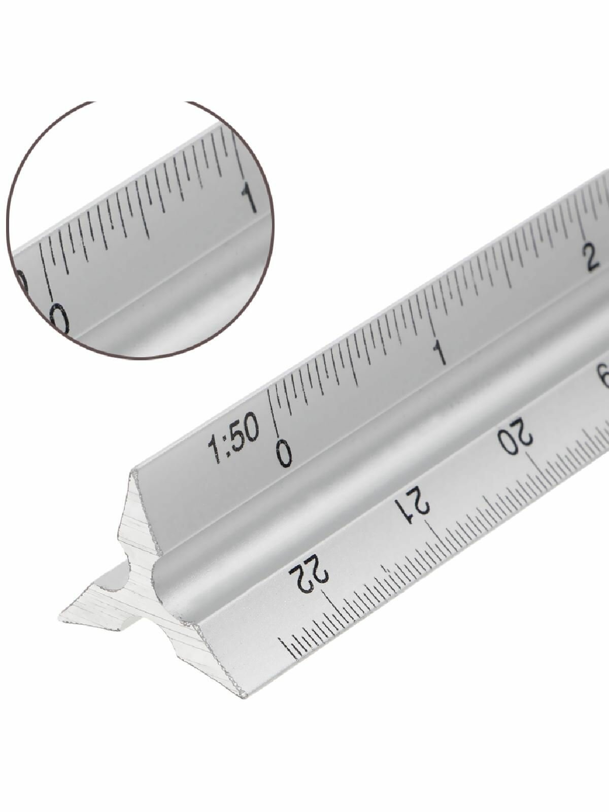 Металлическая линейка, Трехгранная масштабная шкала 30 см