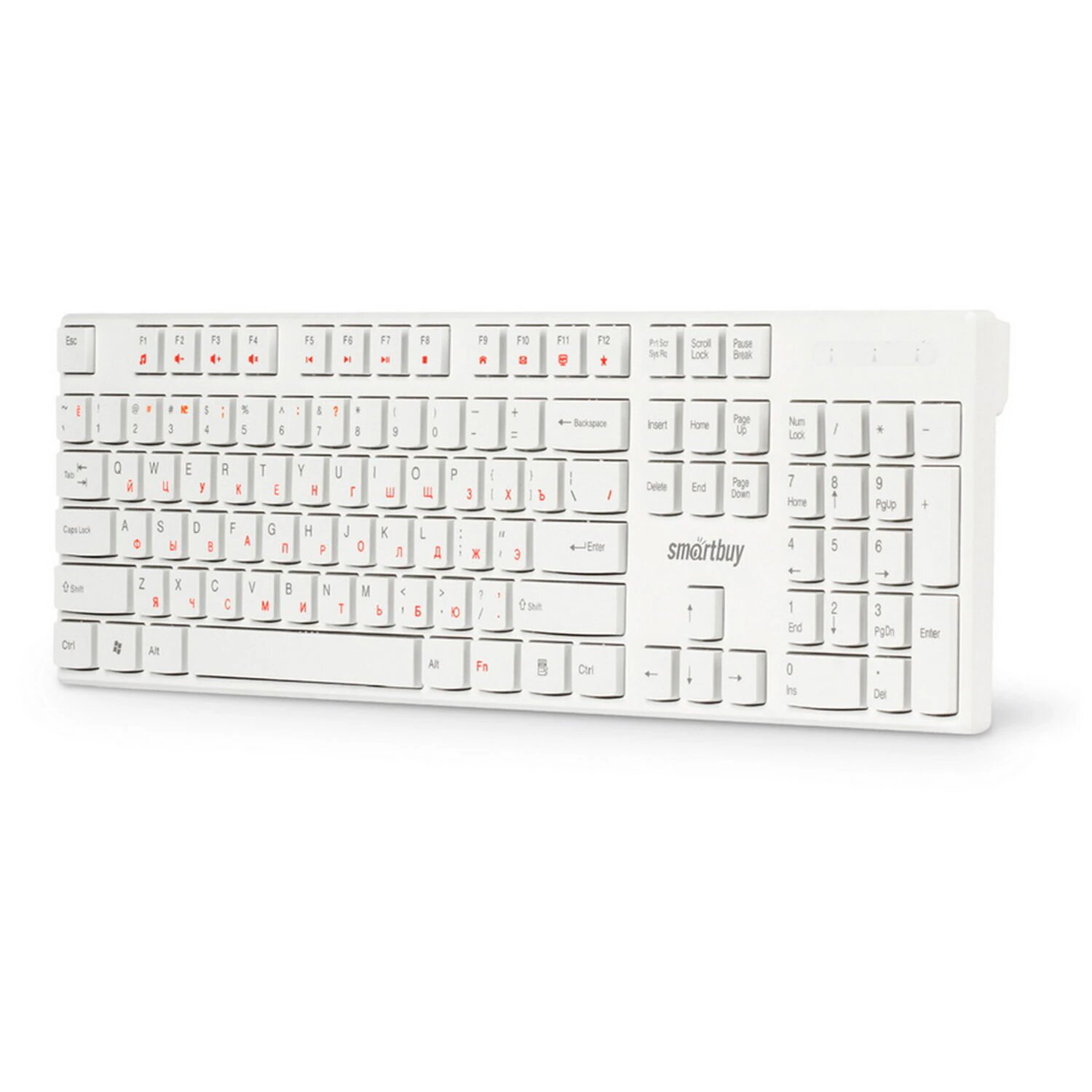Упаковка 2 шт. Клавиатура проводная SMARTBUY ONE 238, USB, 104 клавиши, белый, SBK-238U-W
