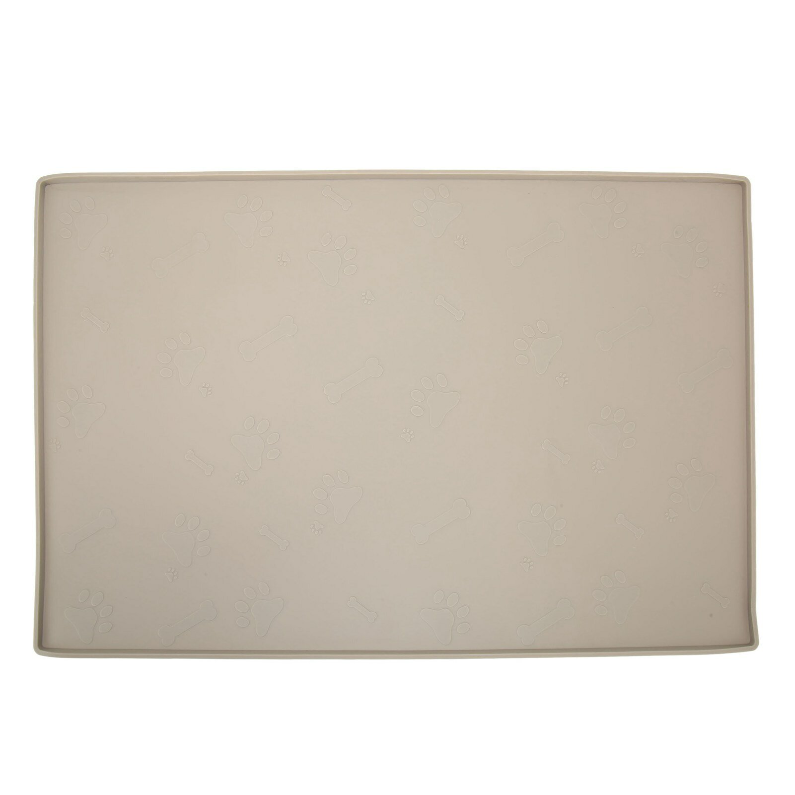 Коврик для кормления домашних животных, предотвращает разлив, можно стирать в посудомоечной машине, противоскользящий, силиконовый, бежевый, для большой собаки