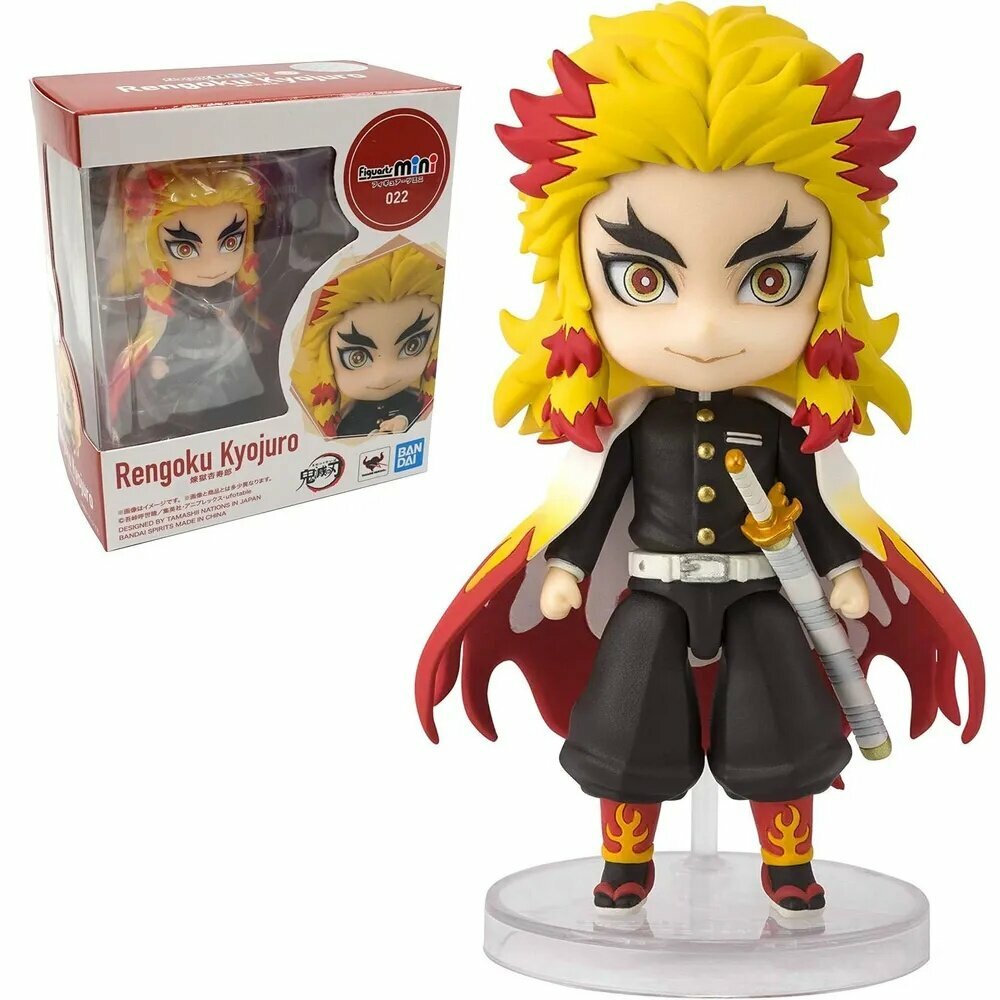 Экшн фигурка Bandai Figuarts Mini 052 Demon Slayer Кёдзюро Рэнгоку 9cm, Kyojuro Rengoku