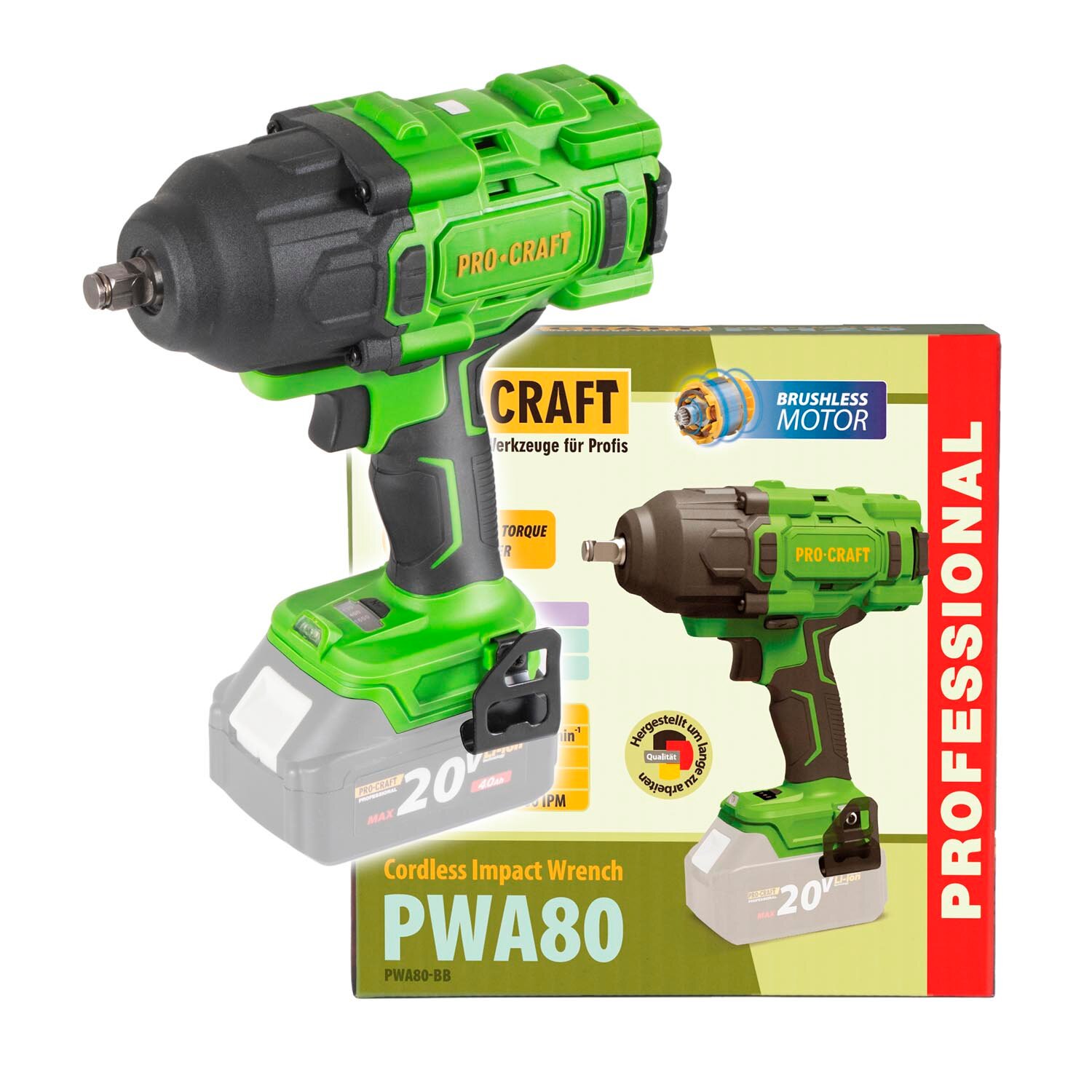 Аккумуляторный гайковерт Pro-Craft PWA80 (Без АКБ)