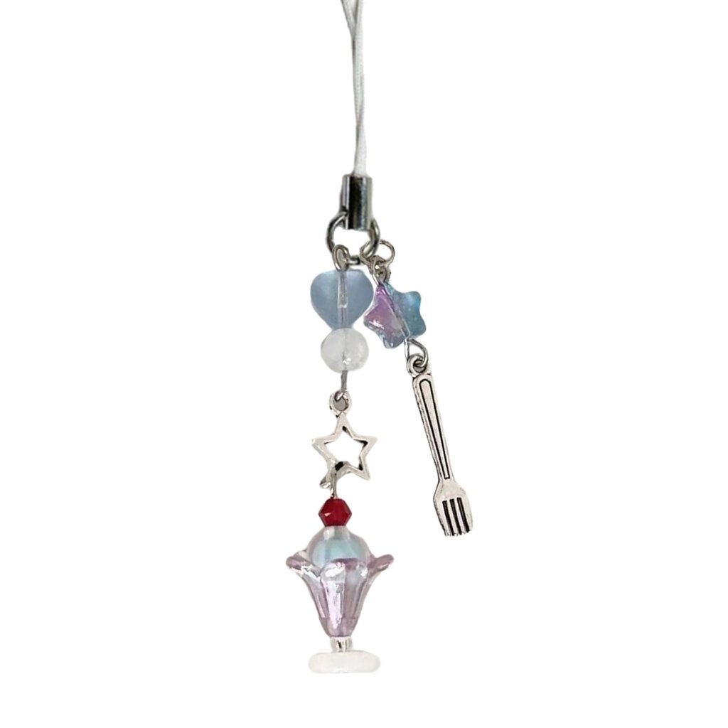 Многофункциональный брелок для телефона и сумки в виде мороженого из смолы для стильной молодежи