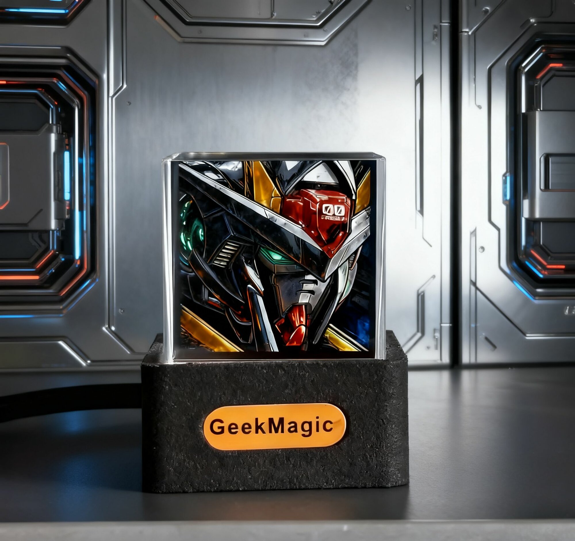 Geekmagic, Голографи, ческий куб, настольными часами, с 3D GIF (Гиф)-анимацией и погодой, Cyber Cube,1600 КБ