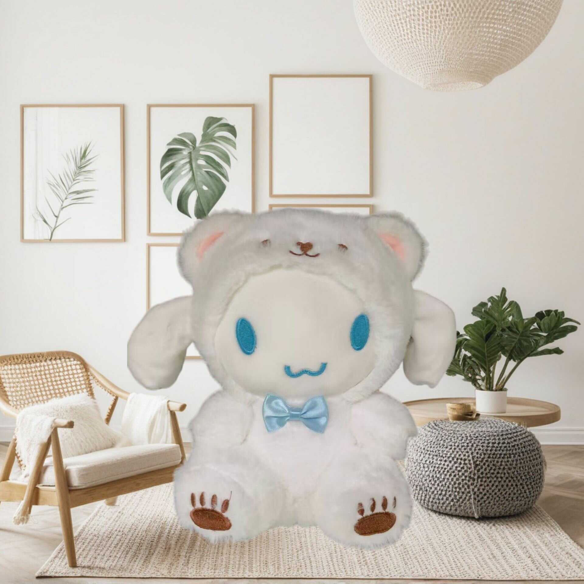 25 см аниме Sanrio плюшевые куклы игрушки Kawaii Hello Kitty Kuromi My Melody Cinnamoroll мультфильм милые плюшевые игрушки подарки для детей Белый, Hello kitty