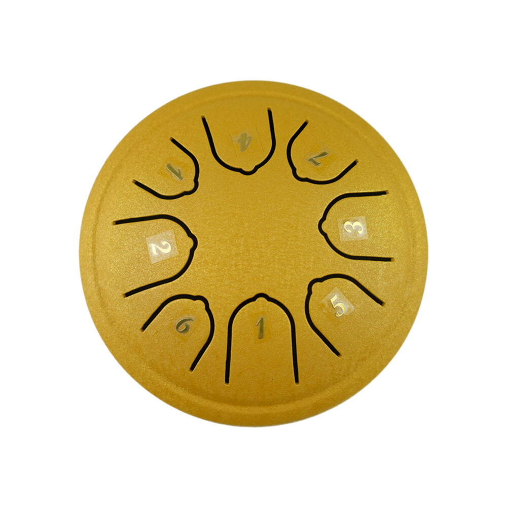 Steel Tongue Drum 4 Inch 8 Notes C Key Carbon Steel Percussion Instrument Purple Gold Dark Blue Green Portable with Drum Mallets Meditation Yoga Beginners Majors Family Friends Christmas Gift Handpan Drum