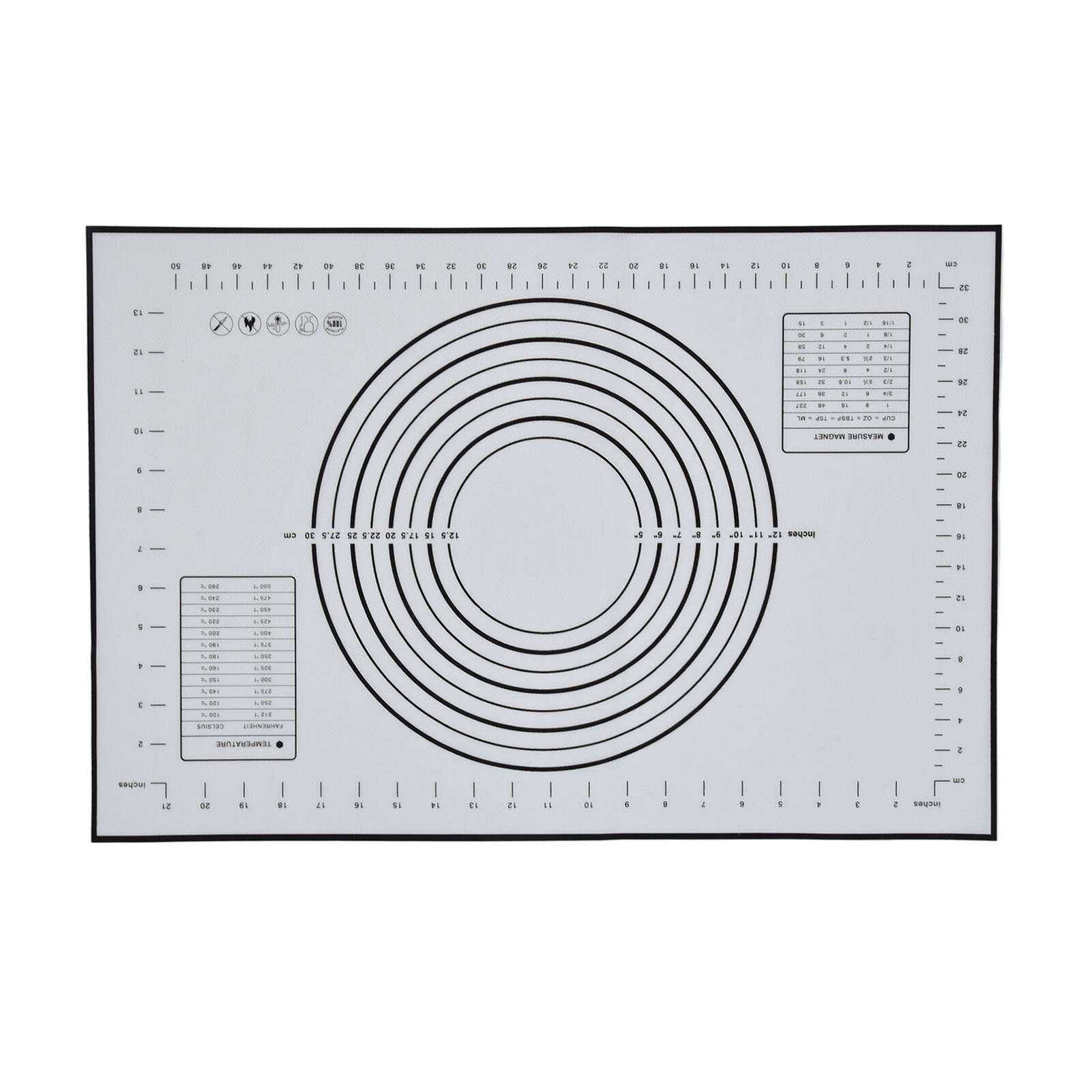Silicone Dough Rolling Mat Fiberglass Kneading 24 X 16 Inch Large Thickened Oven Baking